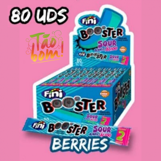 GOMAS -Tão Bom! - Fini Booster Framboesa Ácida 80 Pcs - Outros - Rebuados