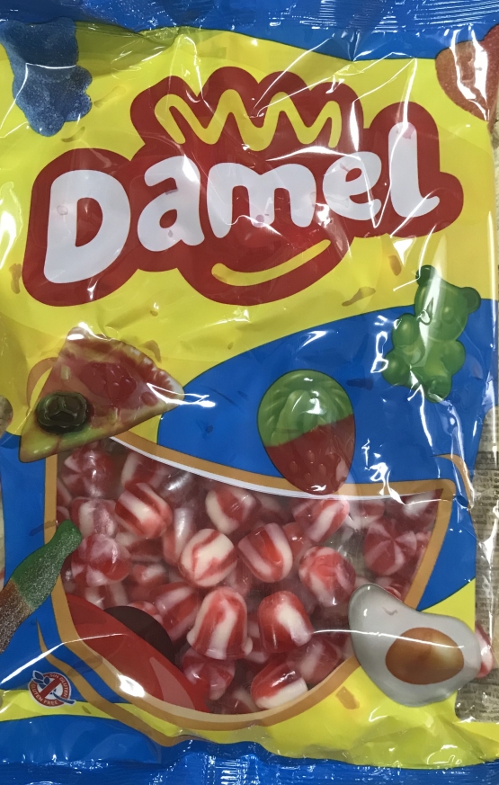 Tão Bom! - Gomas Beijos Twist Damel Morango 1 Kg - Brilho - Gomas