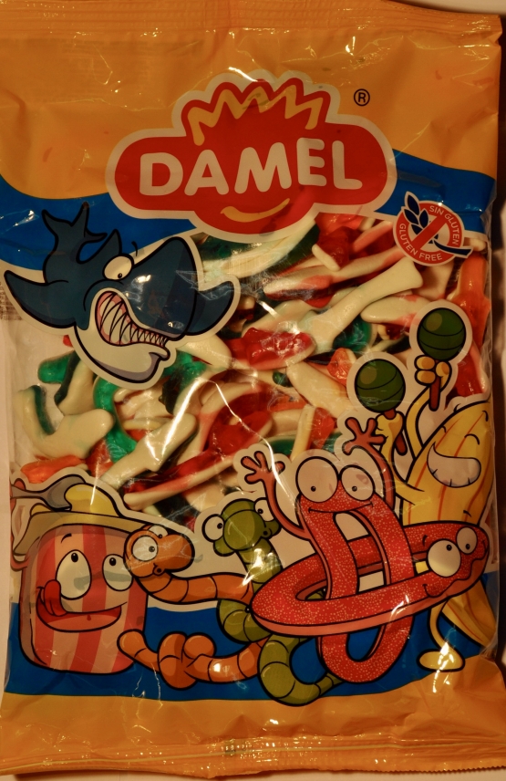 GOMAS -Tão Bom! - Gomas Damel Tubarões cores 1 Kg - Brilho - Gomas