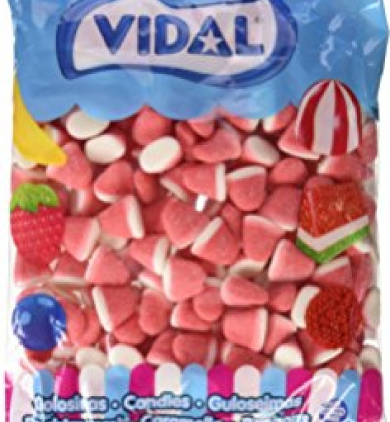Gomas -Tão Bom! - Fini Beijos morango e nata 1 Kg - Com açúcar/pica - Gomas