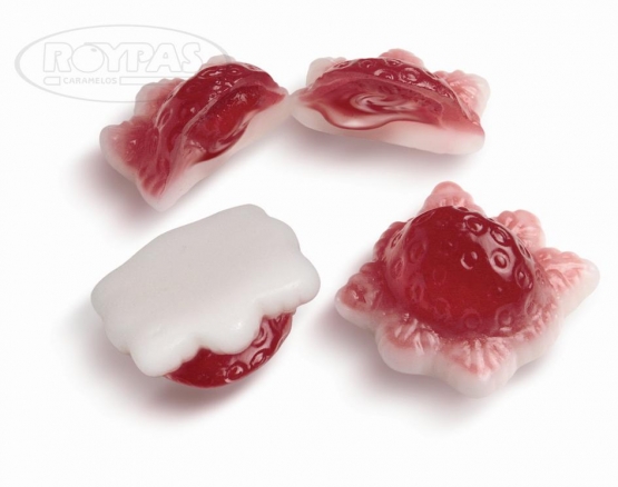 GOMAS -Tão Bom! - Roypas nata morango recheio 1 Kg - Recheadas - Gomas